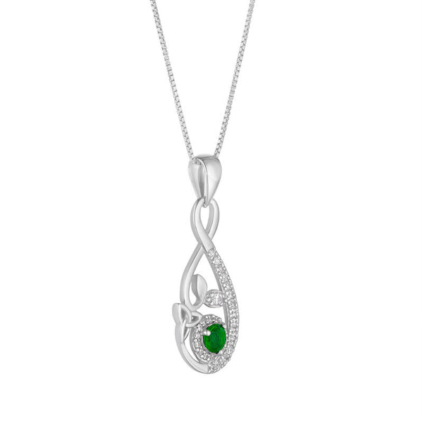 Pave & Green CZ Trinity Knot Pendant – The Counties of Ireland