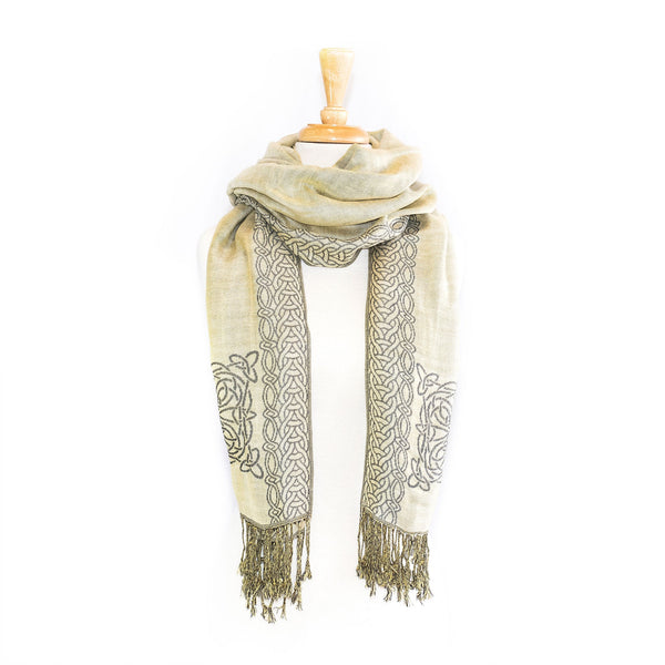Celtic Knot Scarf - Grey & Cream – The Counties of Ireland